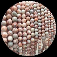 China Natural Rhodonite Gemstone Beads Round Shape 8mm Polished Loose Bead Strands for Jewelry Making for sale