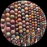 China Natural Round Gemstone Beads 8mm Kiwi Jasper Lapis Lazuli Loose Bead Strands for DIY Jewelry Making for sale