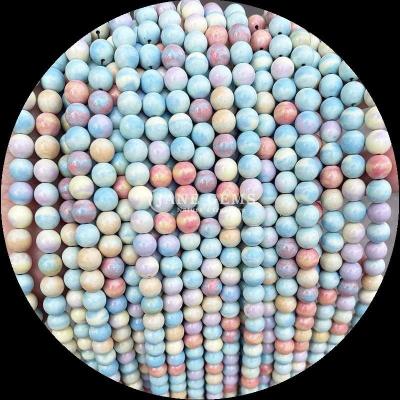 China Natural Gemstone Round Loose Bead Strands 8mm Multi Color Crystal Healing Stone for DIY Jewelry Making for sale