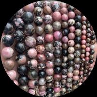 China Natural Gemstone Round Beads 8mm Multi Color Howlite Rhodonite Crystal for DIY Jewelry Making for sale