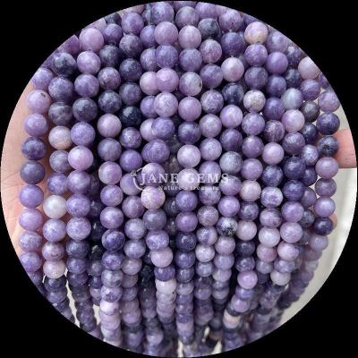 China 8mm Natural Gemstone Beads Hematite Yooperlite Crystal Healing Stone Loose Bead Strands for DIY Jewelry Making for sale