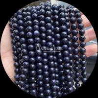 China Natural Gemstone Round Cut Loose Bead Strands 8mm Lapis Lazuli Blue Sandstone for DIY Jewelry Making for sale
