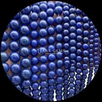 China Natural Gemstone Round Cut Loose Bead Strands 8mm Lapis Lazuli Blue Sandstone for DIY Jewelry Making for sale