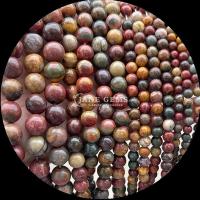 China Natural Gemstone Round Cut Loose Bead Strands 8mm Lapis Lazuli Blue Sandstone for DIY Jewelry Making for sale