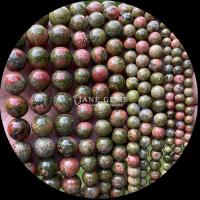 China Natural Gemstone Round Beads 8mm Assorted Colors Unakite Agate Loose Strands for Jewelry Making for sale