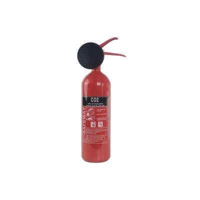 China 2kg Carbon Steel CO2 Fire Extinguisher Brass Valve 140mm Outer Diameter for sale