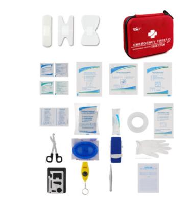 China 45×22×10cm Blue/Black First Aid Kit with 41 Medical Supplies, 600D Material and CE/ISO Certification for sale