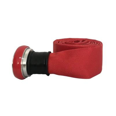 China Rubber PVC Fire Hydrant Hose 2.5 Inch Diameter 20 Bar Pressure Rating with Spray Nozzle for sale