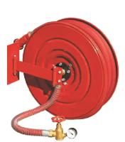 China Portable Fire Hose Reel 1.0Mpa Inlet Pressure 15m Hose Length with BSI EN3 ISO Certification for sale