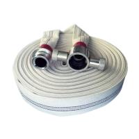 China Rubber Fire Suppression Hose 30m Length 20 Bar Pressure Rating with Double-Lock Joint and Brass Connector for sale