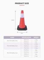 China SafewayFire SW-Traffic Cone 3.5kg with Reflective Strips for Road Safety and Traffic Control for sale