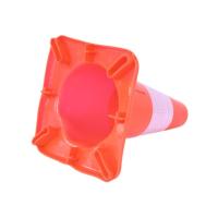 China PE Orange Weather Resistant Traffic Safety Cone 50cm 70cm 90cm with Reflective Strips and UV Protection for sale