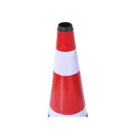 China 50cm Rubber Traffic Safety Cone with Reflective Strips - 0.6kg to 5kg Weight Options for Road Work and Construction for sale