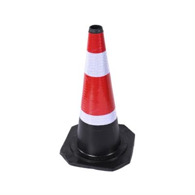 China 50cm Rubber Traffic Safety Cone with Reflective Strips - 0.6kg to 5kg Weight Options for Road Work and Construction for sale