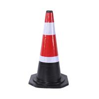China 50cm Rubber Traffic Safety Cone with Reflective Strips - 0.6kg to 5kg Weight Options for Road Work and Construction for sale