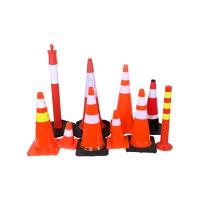 China 50cm 70cm 90cm PVC Traffic Safety Cone with UV Protection - Orange White Black Colors for Road Construction for sale