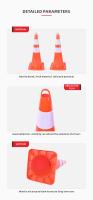 China 28-inch PVC EVA Traffic Safety Cone with Lamp - 1.5kg to 4.5kg Weight Options for Road Construction for sale