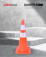 China 28-inch PVC EVA Traffic Safety Cone with Lamp - 1.5kg to 4.5kg Weight Options for Road Construction for sale