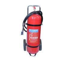 China 25KG Wheeled ABC Dry Powder Trolley Fire Extinguisher, Heavy‑Duty Mobile Fire Suppression Unit with Hose & Trolley Frame for sale