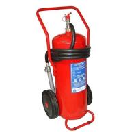 China 25KG Wheeled ABC Dry Powder Trolley Fire Extinguisher, Heavy‑Duty Mobile Fire Suppression Unit with Hose & Trolley Frame for sale