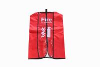 China Red Fire Extinguisher Protective Cover, Oxford Fabric Dust‑Proof Fire Extinguisher Jacket with Clear Transparent PVC View Window & Quick‑Release Velcro Strap for 2‑9kg Portable Fire Extinguishers for sale
