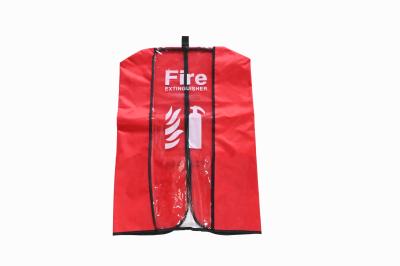 China Red Fire Extinguisher Protective Cover, Oxford Fabric Dust‑Proof Fire Extinguisher Jacket with Clear Transparent PVC View Window & Quick‑Release Velcro Strap for 2‑9kg Portable Fire Extinguishers for sale