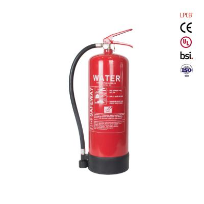 China CE EN3 Stainless Steel Carbon Steel Water Fire Extinguisher 9L Class A Fire Protection for sale