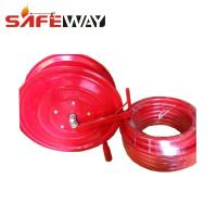 China SWFR-001 Manual Fixed Fire Hose Reel with 25-30M Capacity and Electrostatic Powder Coating for sale