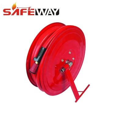China 1 Inch Manual Fire Hose Reel with 25-30M Capacity - Fixed Mounting for Industrial Fire Protection for sale