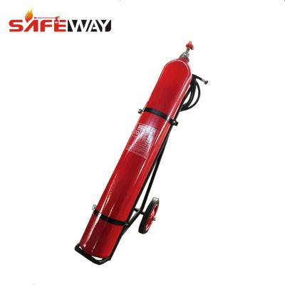 China Wheeled CO2 Fire Extinguisher 10kg to 50kg Capacity with ISO CE EN3 Certification for Industrial Safety for sale
