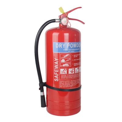 China St12 6kg Dry Powder Fire Extinguisher ABC Rated for Class A B C Fires 160mm Diameter for sale