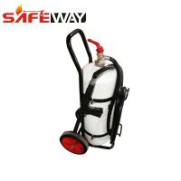 China 25L St12 Steel Foam Fire Extinguisher Chemical Trolley with 14 Bar Working Pressure and White Coated Finish for sale