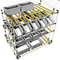 China Industrial Roller Track Flow Rail ABS Plastic WheelsFor Warehouse Shelf Rack System for sale