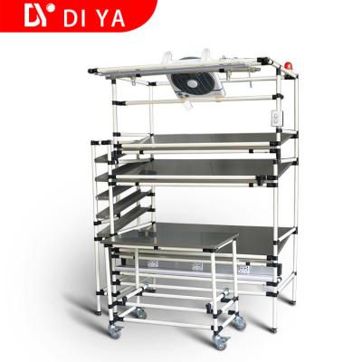 China Round Section Movable Workbench For Lean Products and Work Table for sale