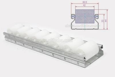 China Sheet Metal Sliding Roller Track Aluminum Material For Pipe Rack System for sale