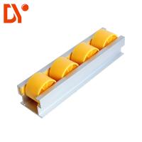 China Galvinized Plastic Roller Track 6033 / 4433 Size Yellow Color For Work Table for sale