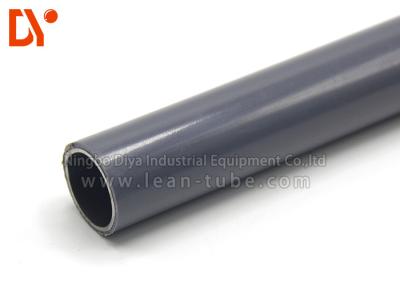 China Grey / White Color Lean Coated Steel Pipe , Cold Rolled Pe Steel Pipe Glossy Surface for sale