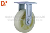 China Flat Industrial Caster Wheels Nylon Material White / Black Color Universal Style for sale