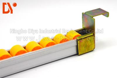 China Metal Galvinized Roller Track Hardware Joints Yellow Color For Pipe Rack System for sale