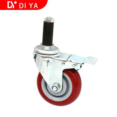 China 3 Inch Plastic PU Trolley Castor  Furniture Caster Wheels for sale