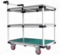 China Workshop anti-static trolley lean pipe composite tube shelves assembly cart for sale