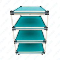China Workshop anti-static trolley lean pipe composite tube shelves assembly cart for sale