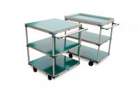 China Workshop anti-static trolley lean pipe composite tube shelves assembly cart for sale