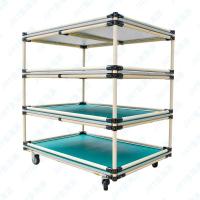 China Workshop anti-static trolley lean pipe composite tube shelves assembly cart for sale