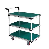 China Workshop anti-static trolley lean pipe composite tube shelves assembly cart for sale
