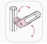 China Free Aluminum Pipe Connector with Screw for Roller Track System for sale