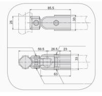 China Free Aluminum Pipe Connector with Screw for Roller Track System for sale