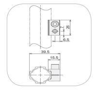 China Aluminum Lean Pipe Fitting Accessories for 28mm Pipe Connector for sale