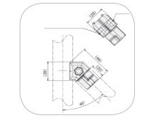 China DYJ28-B09 45 Inner Type Aluminum Tube Connector for Lean System for sale