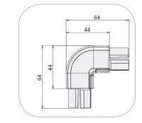 China DYJ28-B15 Hight Quality 90 Degree Inner Type Aluminum Tube Connector for Lean System for sale